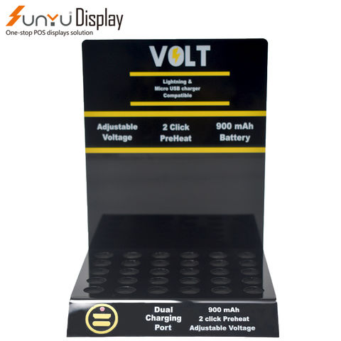 China Customized size logo counter top triple base acrylic small ...