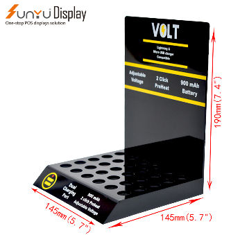 China Customized size logo counter top triple base acrylic small ...