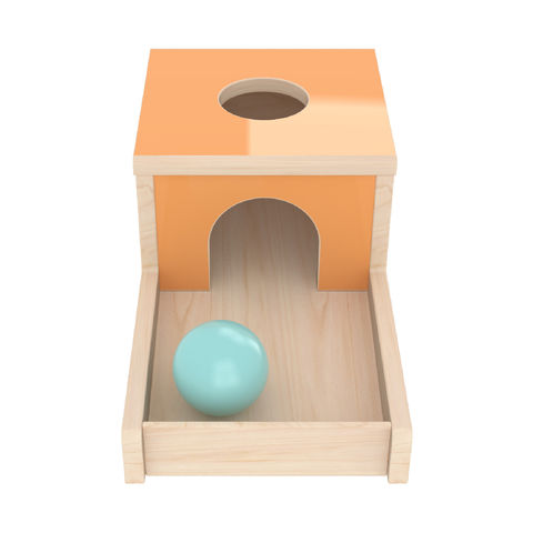 China Montessori Wooden Toy Ball Drop Box Permanence Target Box with ...