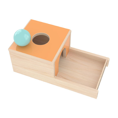 China Montessori Wooden Toy Ball Drop Box Permanence Target Box with ...