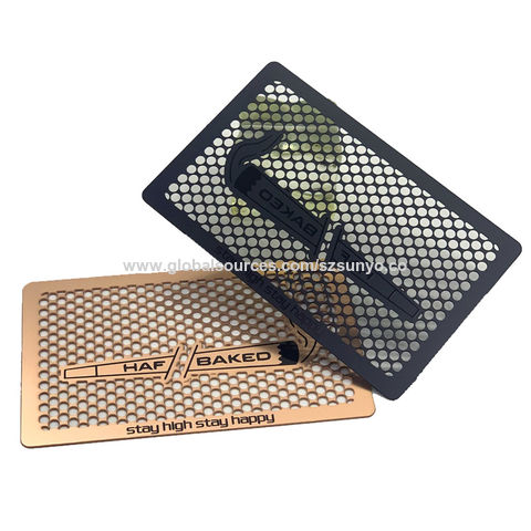 China Custom Logo Metal Grinder Card Black Smoking Crusher Weed Herb ...