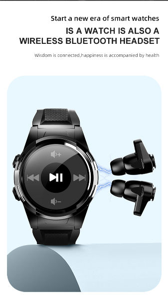 China Smart Watch with TWS twin earbuds 2 in 1 Heart Rate/Blood ...