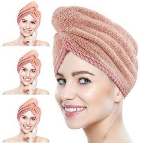 China Microfiber Hair Towel Hair Drying Towels Wrap Turban Super Anti ...