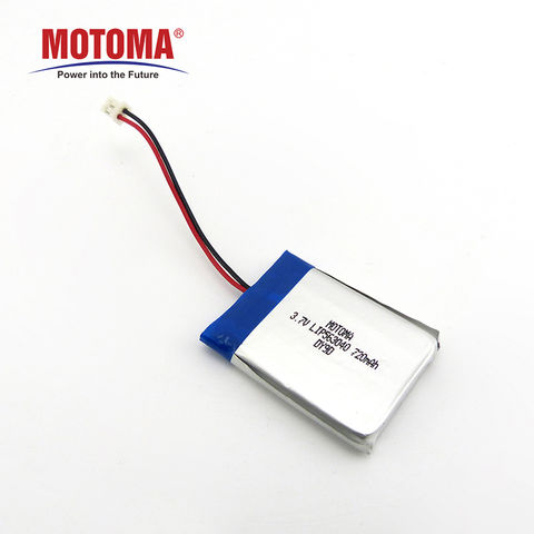 China High quality LIP563040 3.7V 720mAh Lithium polymer Battery, li-ion battery with UL RoHS ...