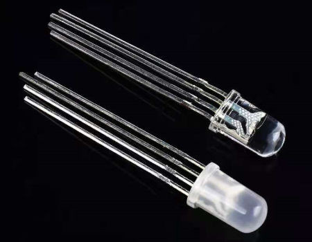 China High brightness 4pin three color white diffused 5mm rgb led ...