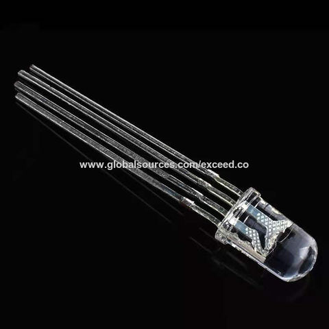 China High brightness 4pin three color white diffused 5mm rgb led ...