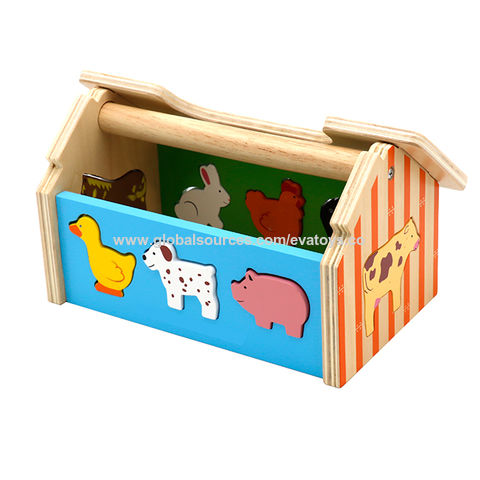 China Montessori educational play set wooden animal shape sorter for ...