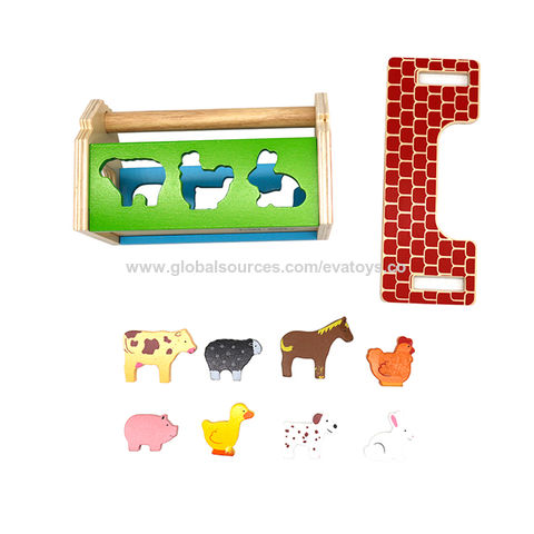 China Montessori educational play set wooden animal shape sorter for ...
