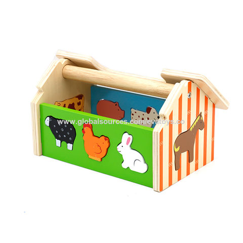 China Montessori educational play set wooden animal shape sorter for ...