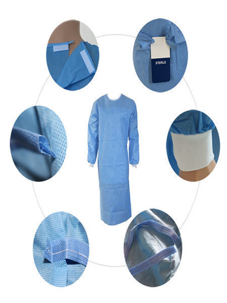 Disposable surgical cloth operating coat protective wear coverall level ...