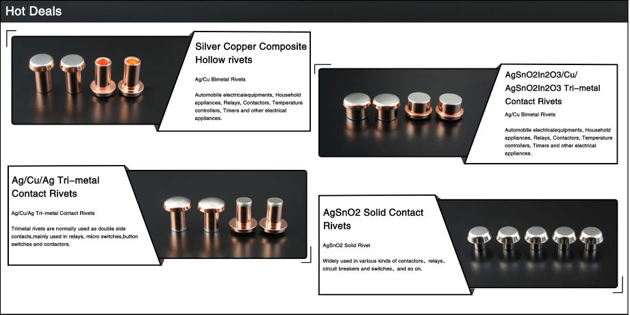 China Electrical Contact Rivets Contact Point Contact Tips for Sockets ...