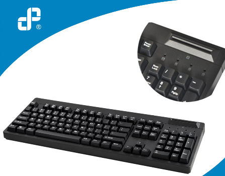 China LIF K104S Full size USB POS keyboard with 1 2 3 tracks card ...