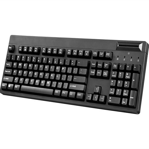 China LIF K104S Full size USB POS keyboard with 1 2 3 tracks card ...