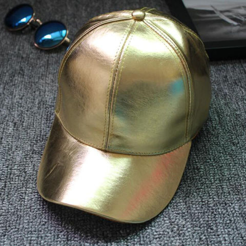 China Macaroon leather light plate solid color baseball cap hip hop ...