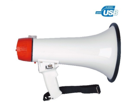 China USB high power megaphone with whistle on Global Sources,handle ...
