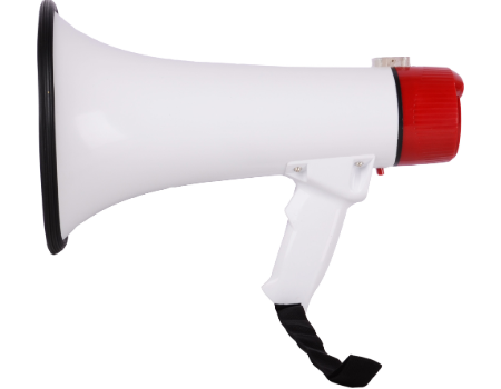 China USB high power megaphone with whistle on Global Sources,handle ...