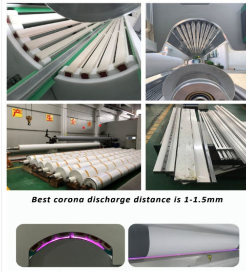 China Ceramic Coated Roll Corona Plasma Machine For Aluminium Foil on ...