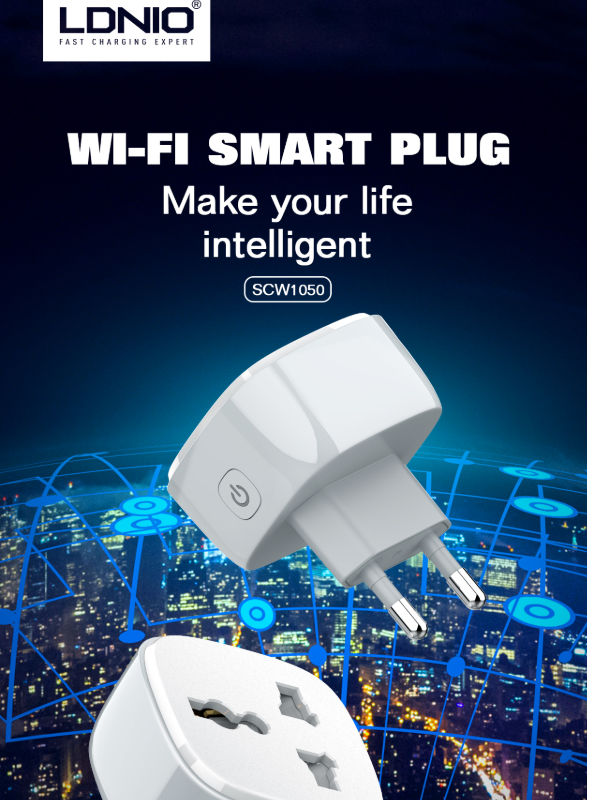 LDNIO Intlligent linkage On-time smart reminder Wifi smart power plug ...