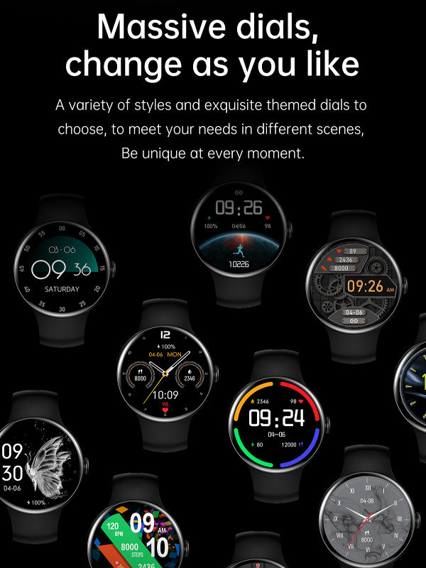 AMOLED Smartwatch Encoder Fitness Bracelet Watch Women Heart Rate ...