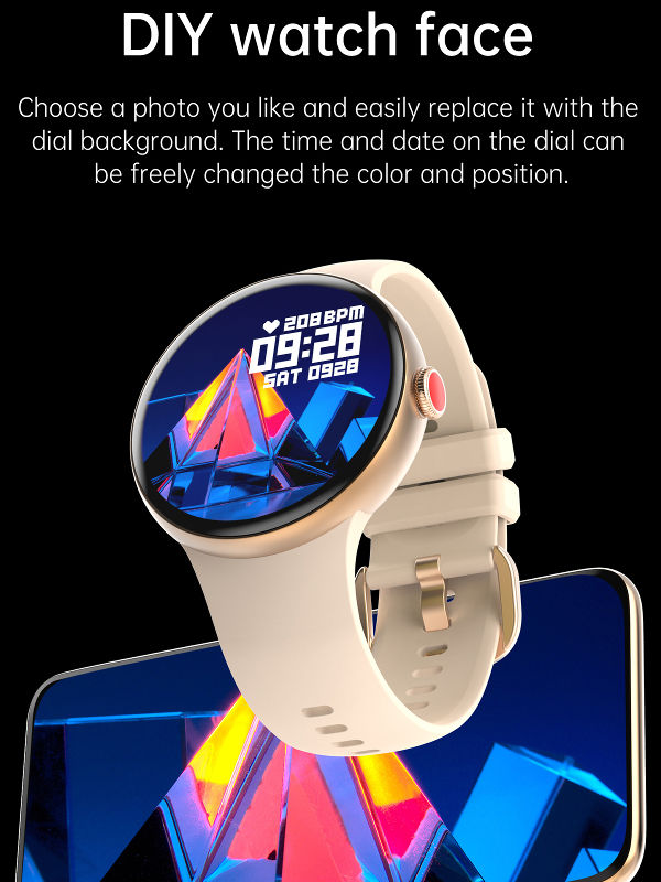 AMOLED Smartwatch Encoder Fitness Bracelet Watch Women Heart Rate ...