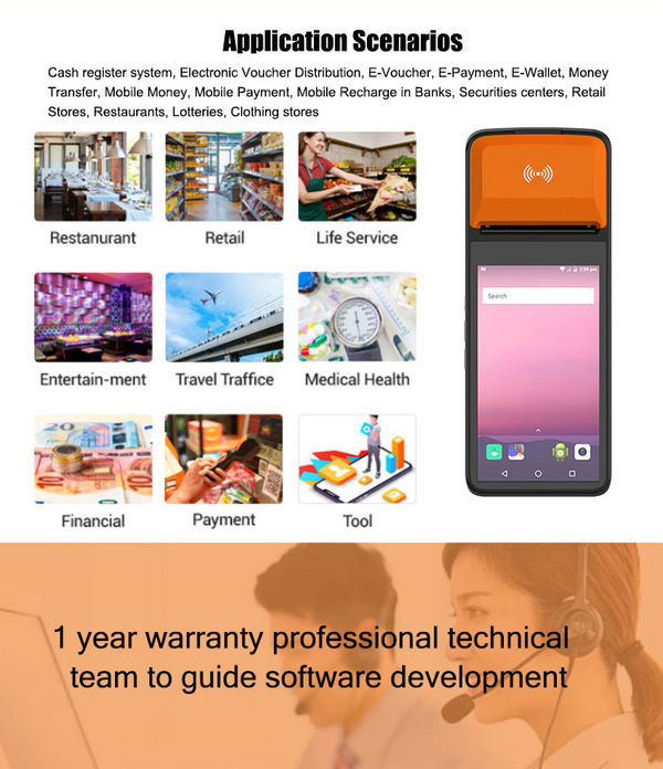 China Bluetooth WiFi Android 11 POS Terminal All in One POS System with ...