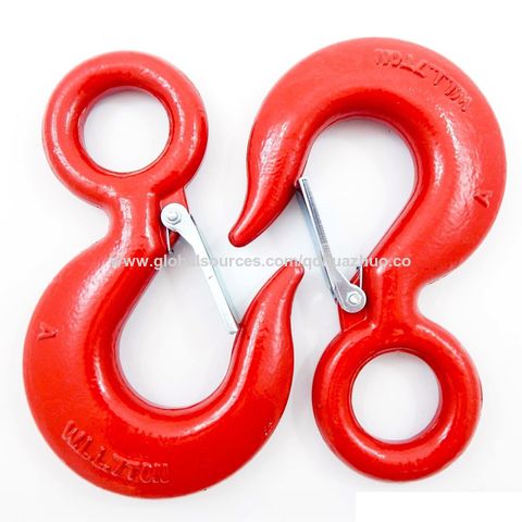 China Drop forged G43 eye hoist hook,320A/320C ,color coated or yellow ...
