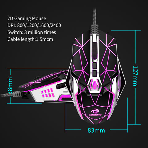 China 7D Gaming Mouse, Economic RGB Wired Mouse with 2400 DPI for ...