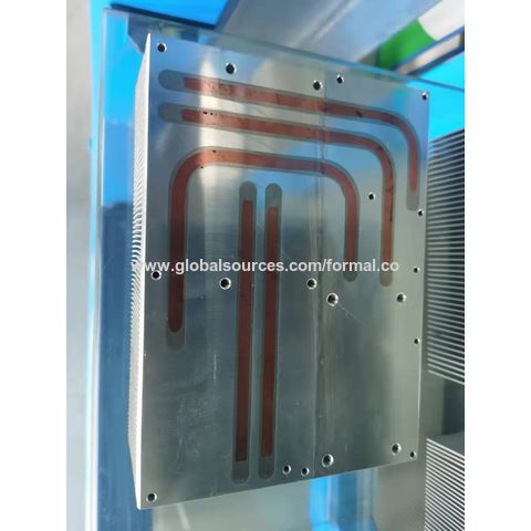 China Aluminum Skiving Fin Cooled Plate With Copper Pipes Cu-Tube ...