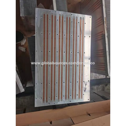 China Aluminum Skiving Fin Cooled Plate With Copper Pipes Cu-Tube ...