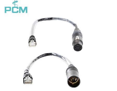 DMX XLR Cable Cat Adapter RJ45 Cat6 to XLR 5-pin incl. Cat6 connector ...