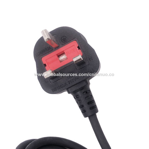 China Bratish power lead 13A Fused UK Plug to ferrules end with cable ...