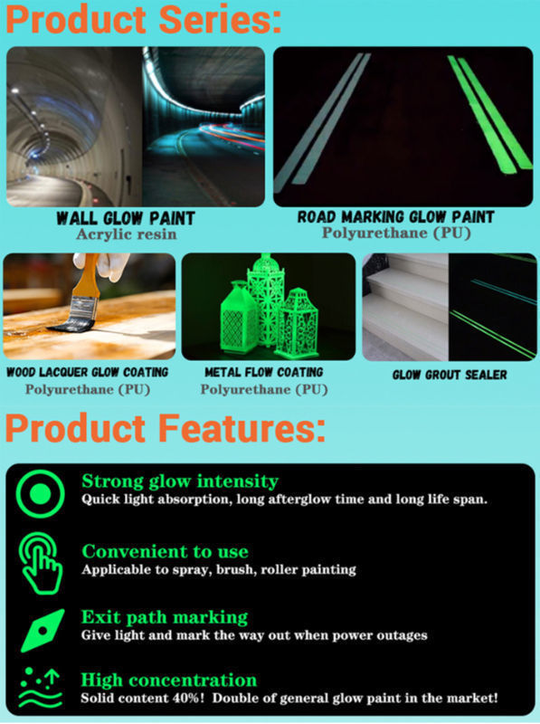 China Best photoluminescent paint glow wall paint glow in dark on ...