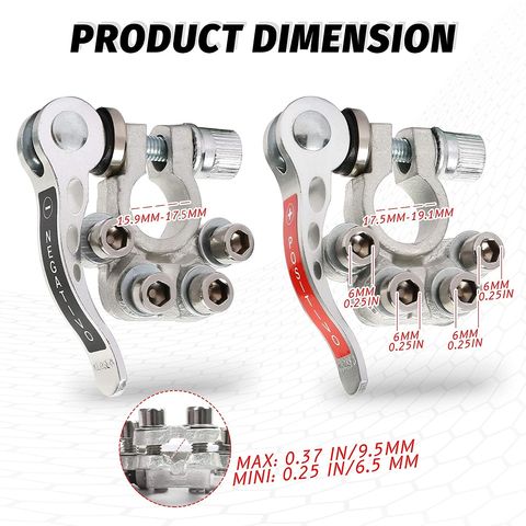 China Heavy Duty Top Post 4 Way Battery Terminal Connectors Positive ...