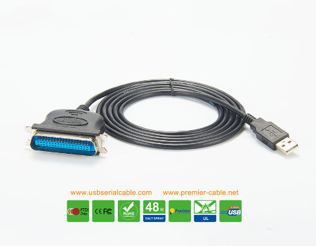 China 1.5m Male USB2.0 to CN36 Female Jack Cable Line for Printer on ...