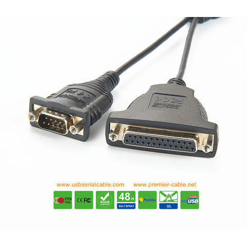 China USB 3.1 Male to DB9 Male and DB25 Female Splitter VGA Video ...