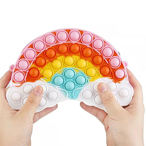 China Pop It Bag New Silicone Rainbow Cloud Christmas Shoulder Bags ...