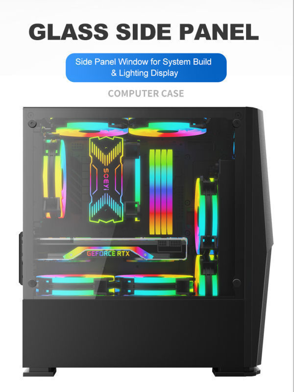 China Gaming Hardware Gabinete Casing Mid Tower Rgb Pc Gamer Oem ...