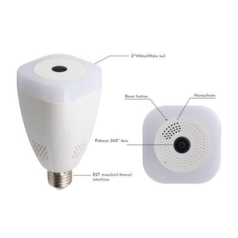 China 1080P Wifi Light Bulb Security Hidden Spy Camera 360 Degree ...