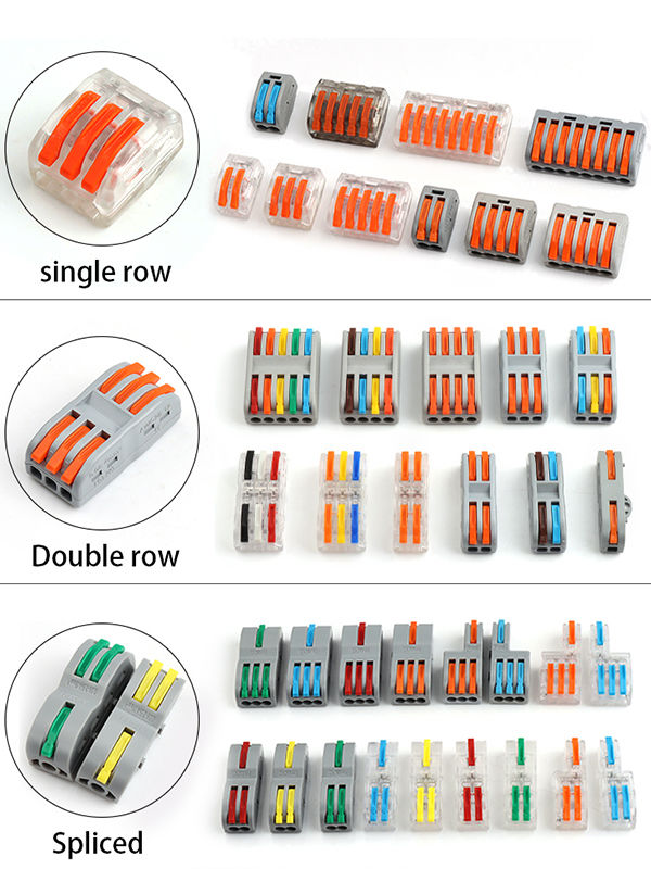 Push-in terminal block Wire Connector Wall-Nut Mini Fast Push Wire ...