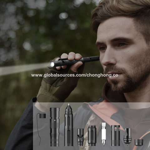 China Military Multifunctional Tactical Pen Defense Pen With Led Light ...