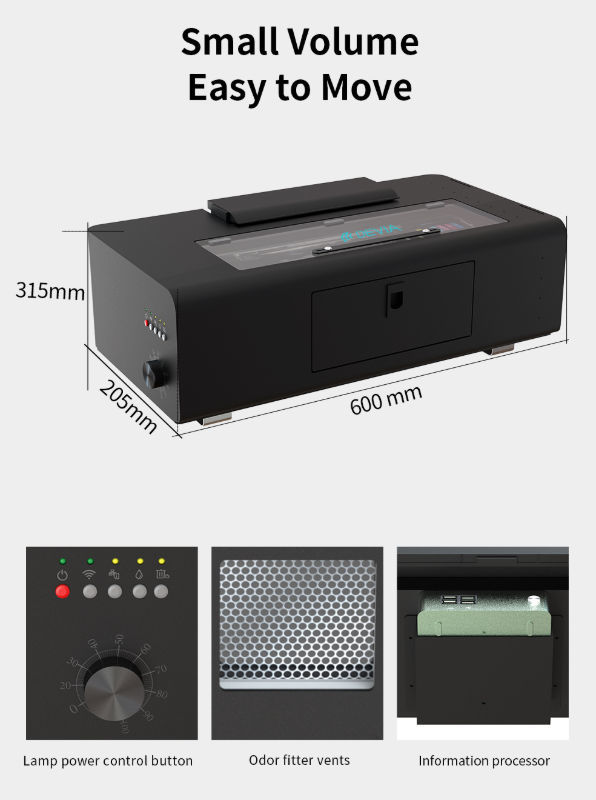 China Intelligent mini 6 color ink printer 3D covered pattern print ...