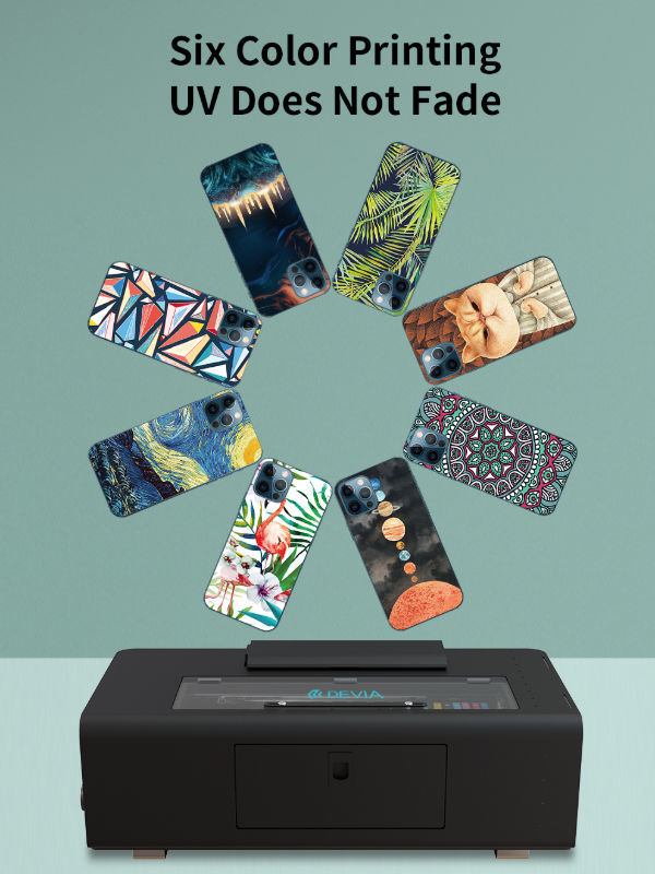 China Intelligent mini 6 color ink printer 3D covered pattern print ...