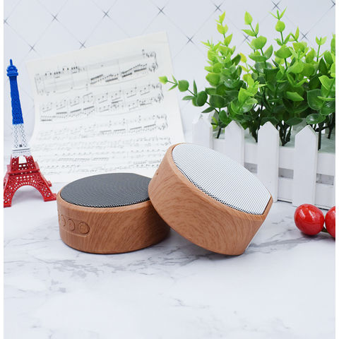 China Mic Portable Stereo Sound Audio Input Speaker Promotional Wooden ...