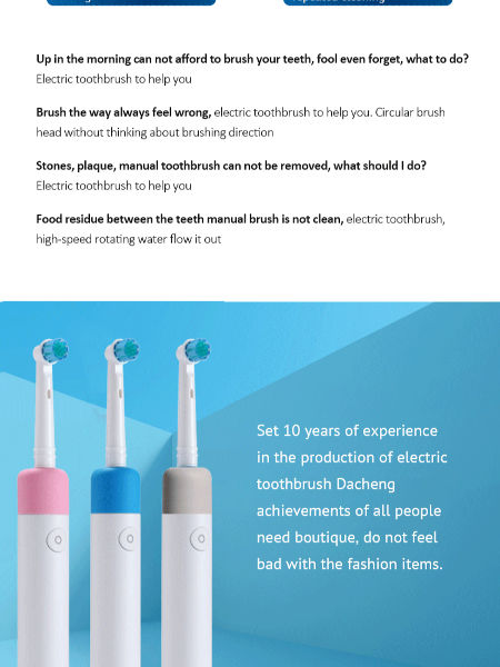 China Adult electric toothbrush round head soft hair compatible with ...