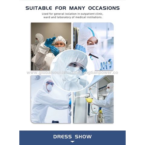 China OEM EN14126 Type 5/6 Protective Suit Coverall Overall Disposable ...