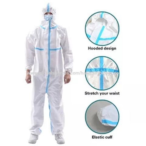 China OEM EN14126 Type 5/6 Protective Suit Coverall Overall Disposable ...