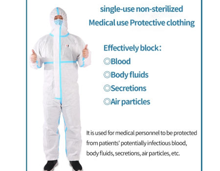 China OEM EN14126 Type 5/6 Protective Suit Coverall Overall Disposable ...