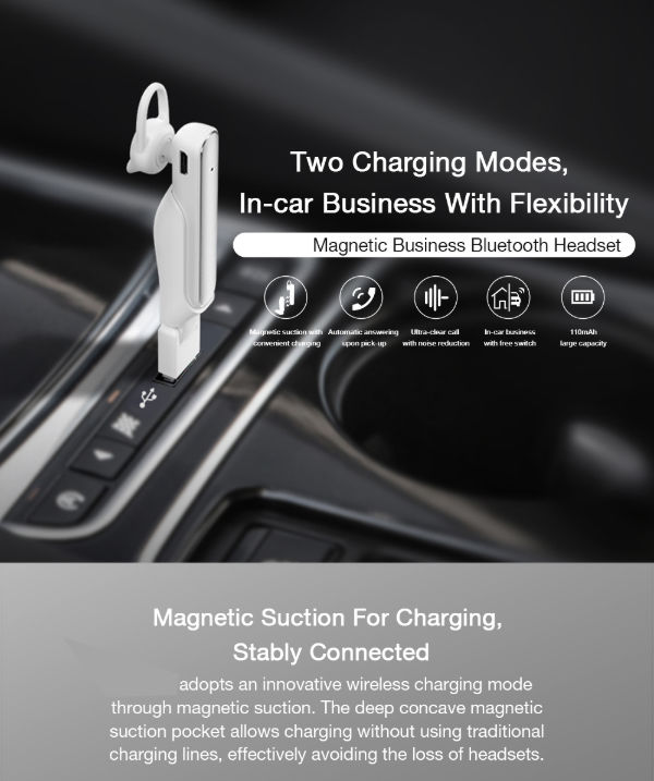 Magnetic Charging Bluetooth Business Headset, Bluetooth Business ...