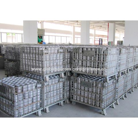 China Foldable and stackable wire mesh pallet box wire mesh containers ...