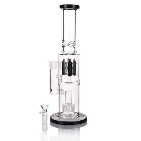 China Custom glass smoking water bongs pipes 15″ Quad Torpedo and Tire ...